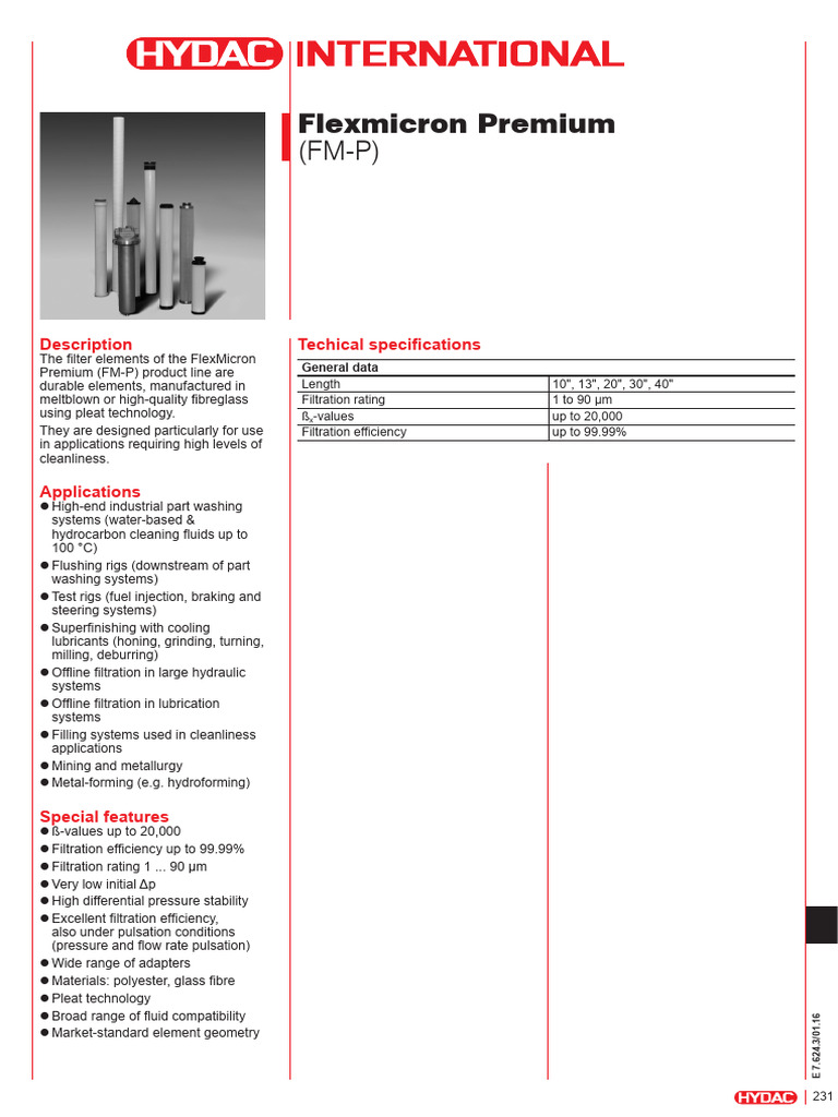 Flexmicron Premium (FM-P) : Description Techical Specifications | PDF ...
