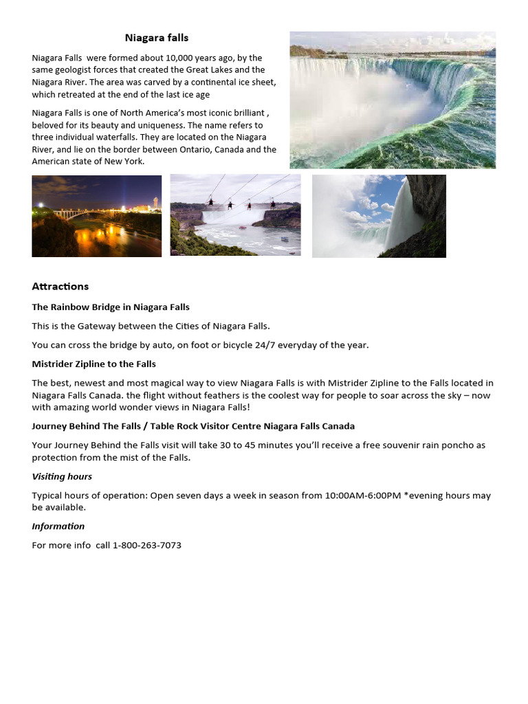 Niagara falls | PDF