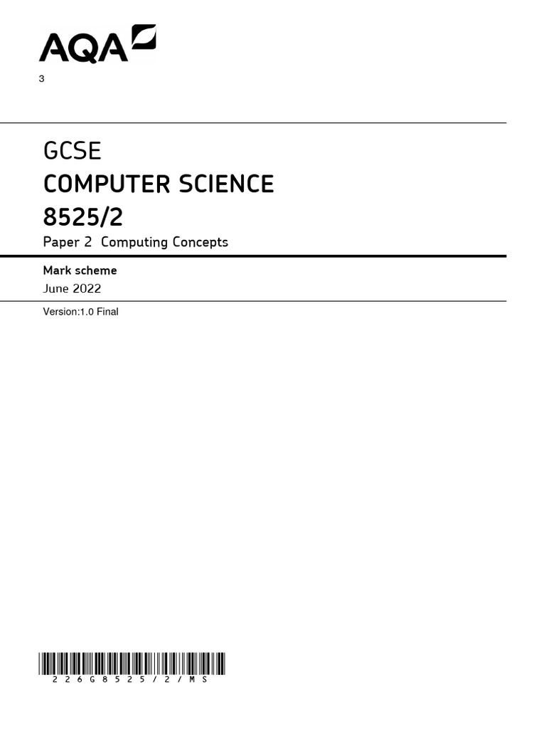 Paper 2 Computer Science MS | PDF | Computer Data Storage | Password