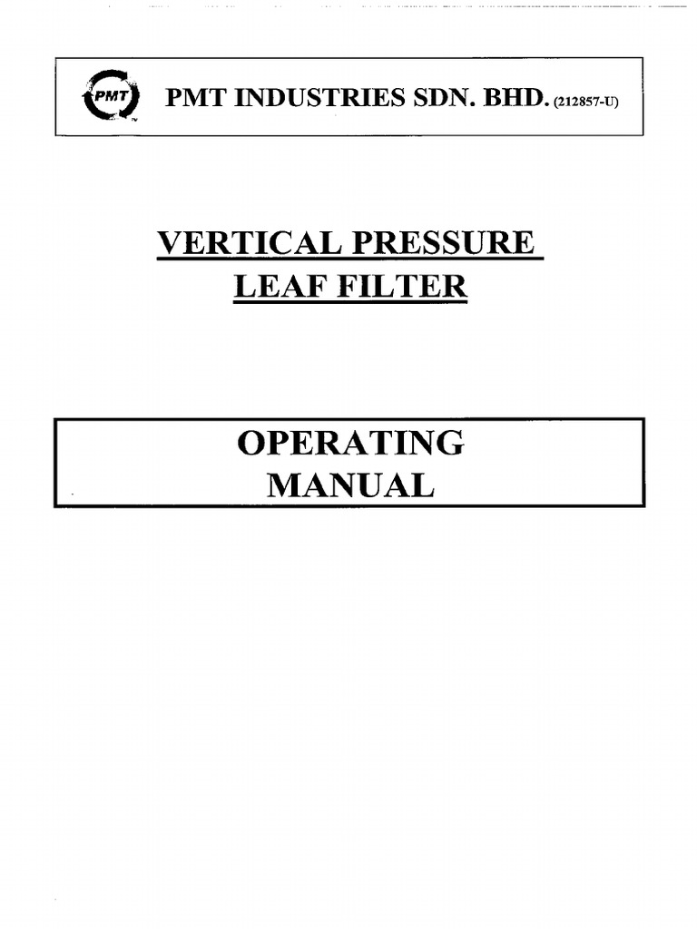 Manual Operación - Filtro Niagara (Leaf Filter) | PDF