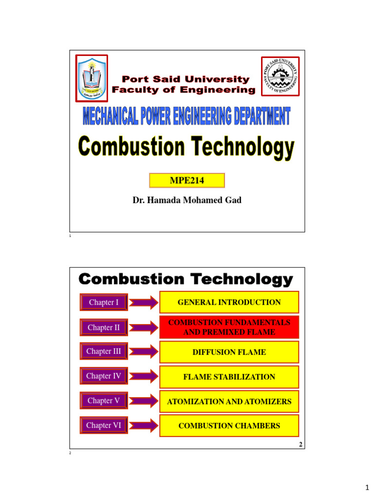 Chapter 2 Combustion Fundamentals and Premixed Flame | PDF | Reaction Rate | Combustion
