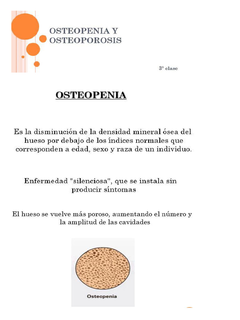 Osteopenia y Osteoporosis - Clase 3 | PDF