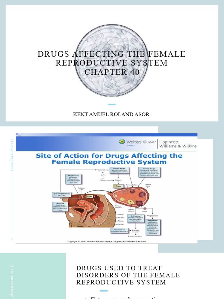 Female Reproductive Drugs Guide | PDF | Estrogen | Hormone Replacement ...