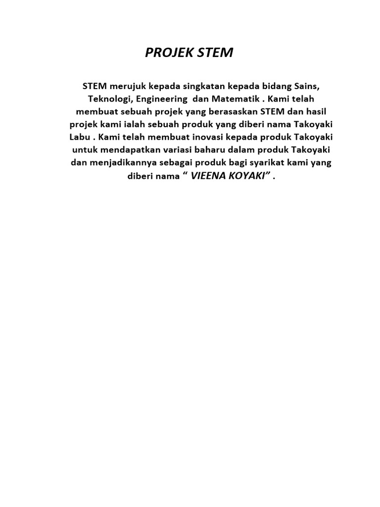 Projek Stem | PDF