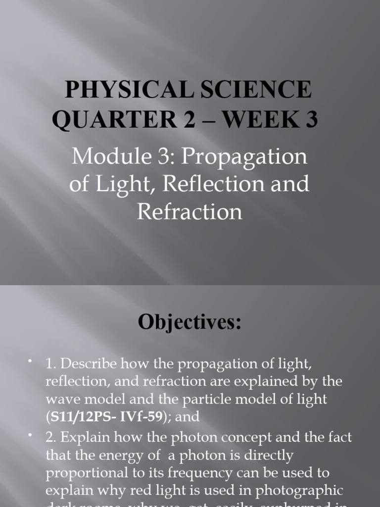 Physical Science m3 | PDF | Light | Reflection (Physics)