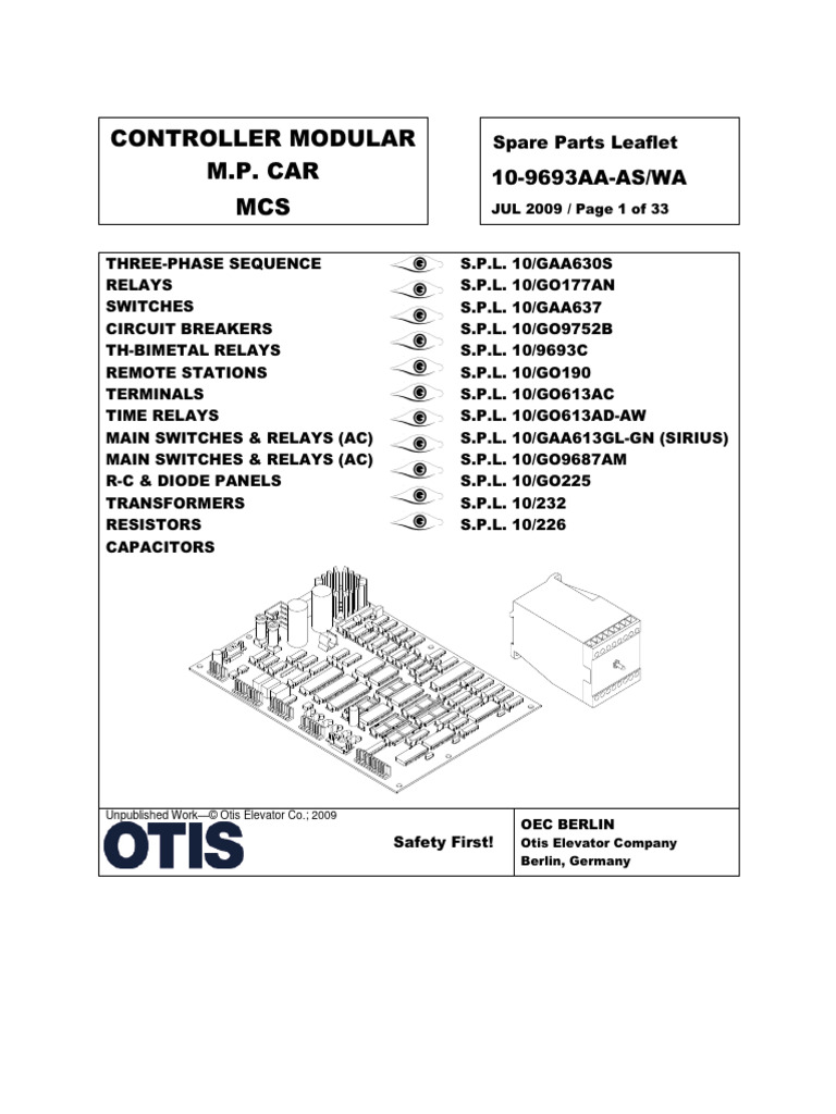 10 9693aa | PDF | Elevator | Relay