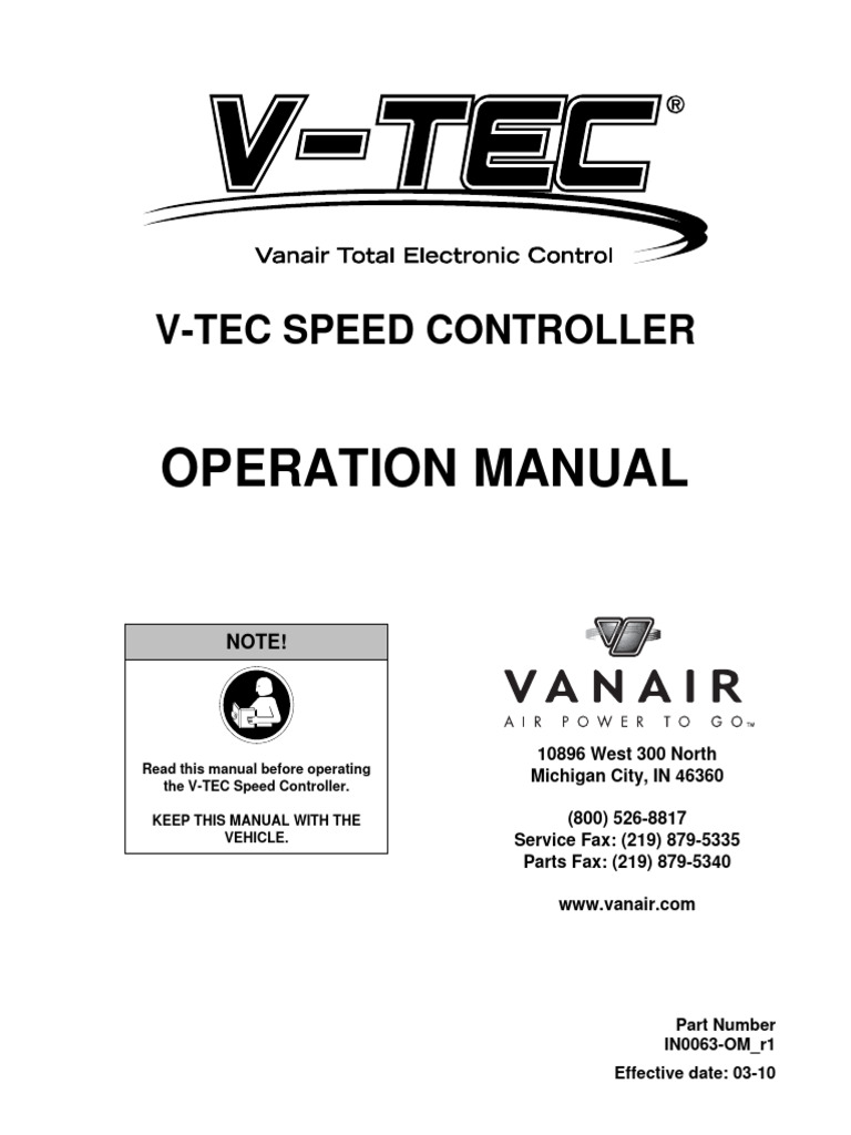 V-TEC Operation Manual IN0063-OM - r1 | PDF | Troubleshooting | Manual ...