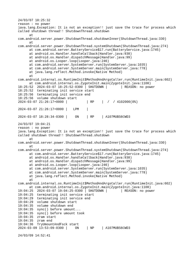 Power Off Reset Reason Backup | PDF | Java (Programming Language) | Computer Architecture