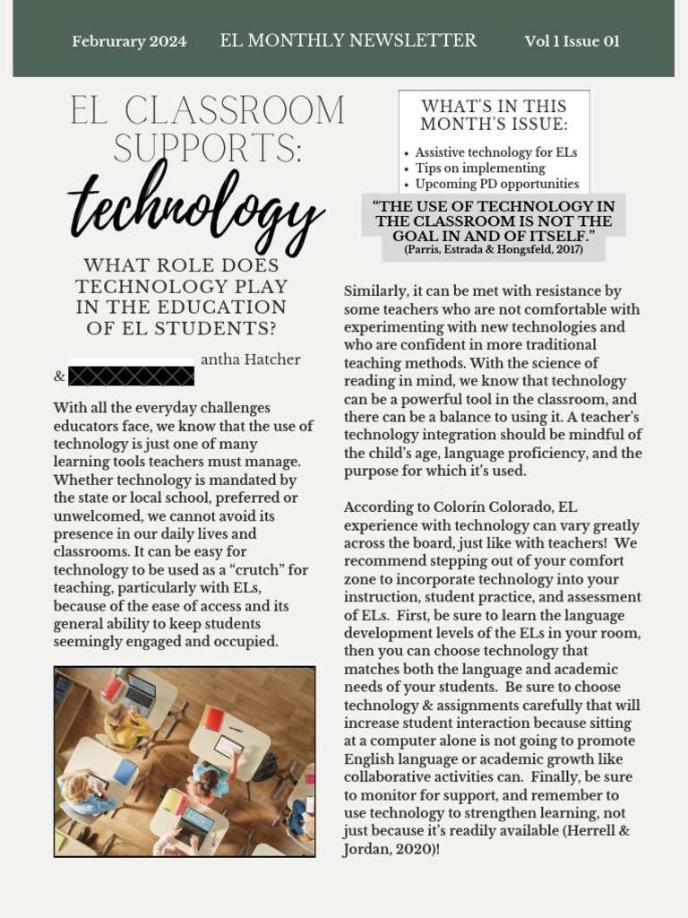 El Hot Topic Newsletter - Lawson Hatcher-3 | PDF | Fluency | Learning