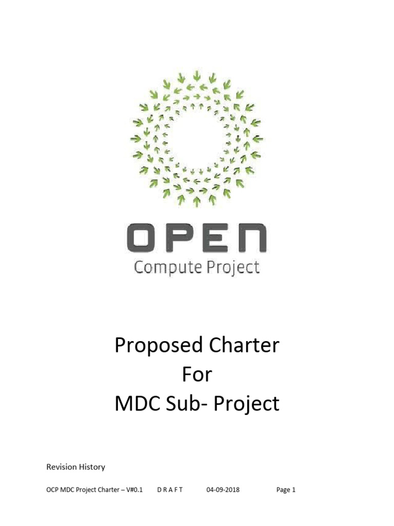 OCP-DCF-Modular DC-Project Charter-V0.1 | PDF | Data Center | Information Technology