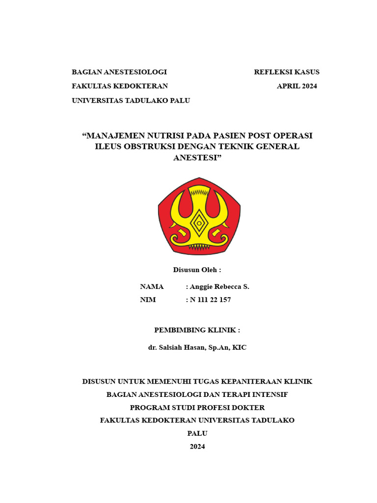 Manajemen Nutrisi Pasien Post Operasi | PDF | Pengembangan Diri ...