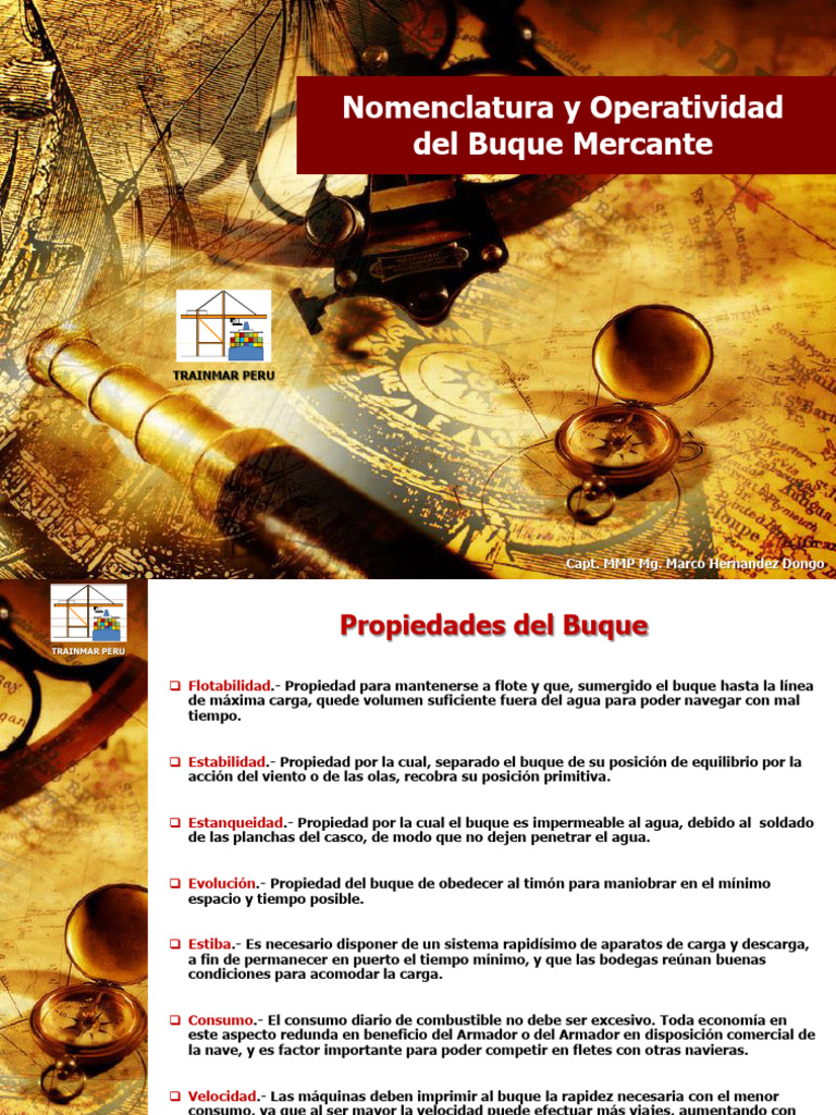 Clases Del Curso Nomenclatura y Operatividad Del Buque Mercante ...