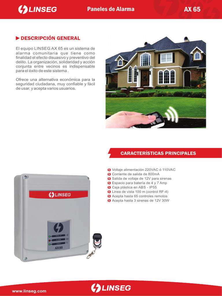 AX 65 - Hoja Técnica - CDR | PDF | Cantidad | Poder (Física)