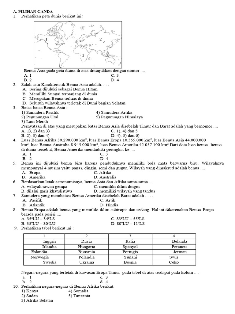 Bismillah Soal Latihan Kelas 9 | PDF