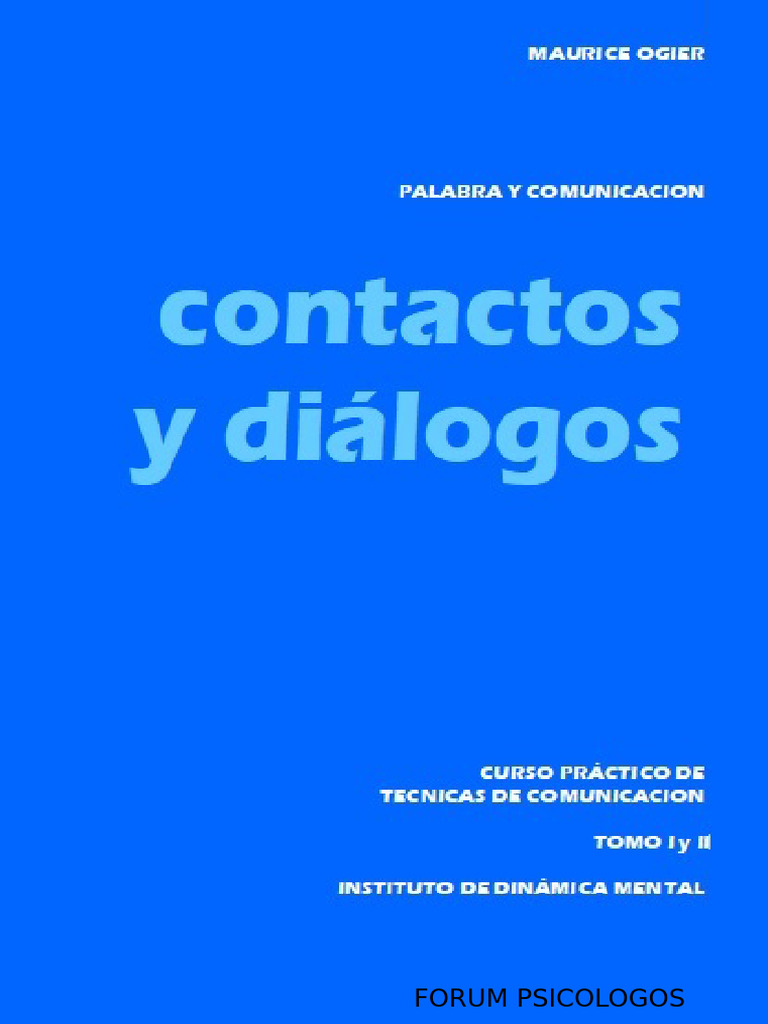 CONTACTOS Y DIALOGOS Maurice Ogier BIS | PDF | Amor | Sociedad
