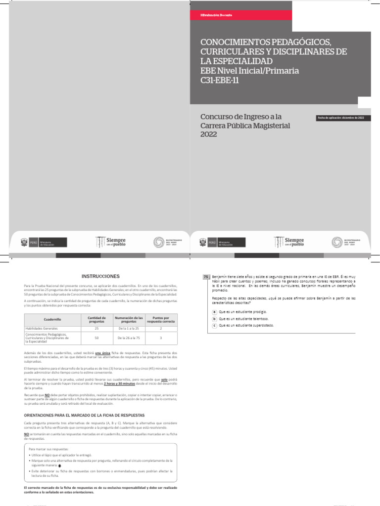 C31 Ebe 11 Basica Especial Inicial-Primaria F1 | PDF | Espectro autista | Dotamiento intelectual