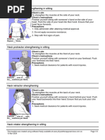 Isometric Neck & Shoulder Exercises | PDF