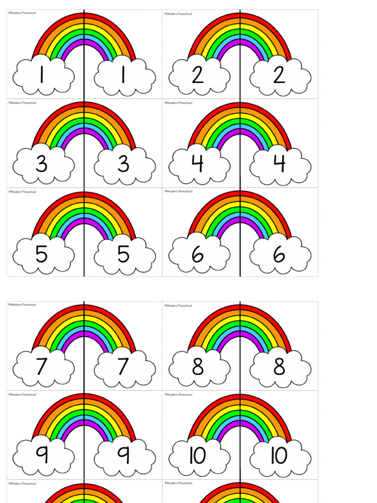 Rainbow Number Match 1 20 Pages Supprimées | PDF