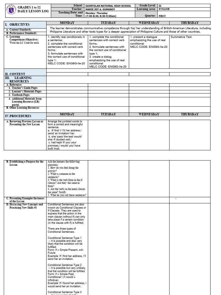 DLL - 1ST Quarter - WEEK 3 | PDF | Learning | Cognition