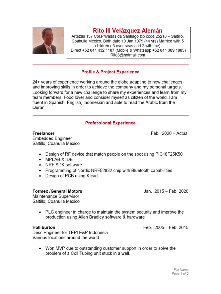 Rito CV - 2023 | PDF | Electronics | Engineering