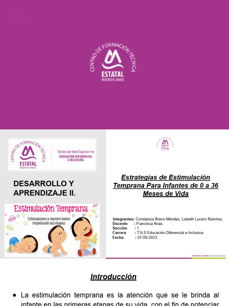 Estimulacion Temprana - Final | PDF | Aprendizaje | Conceptos psicologicos