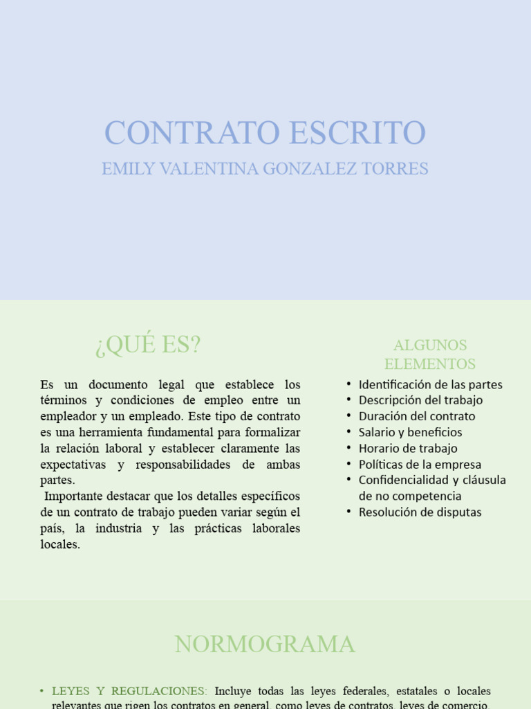 CONTRATO ESCRITO | PDF | Derecho laboral | Salario