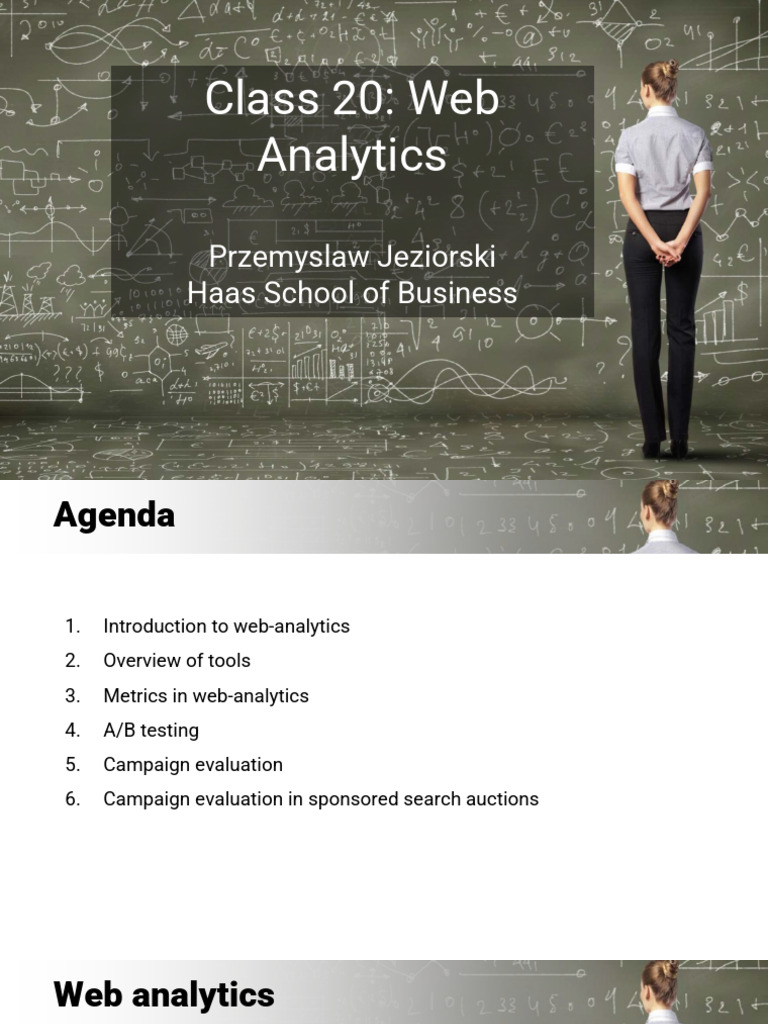 Lecture 20 Webanalytics | PDF | Computing | Marketing