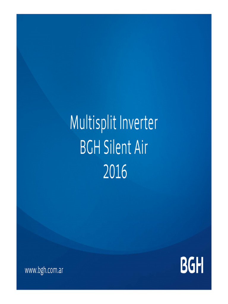 Especificaciones Multisplit BGH 2016 | PDF