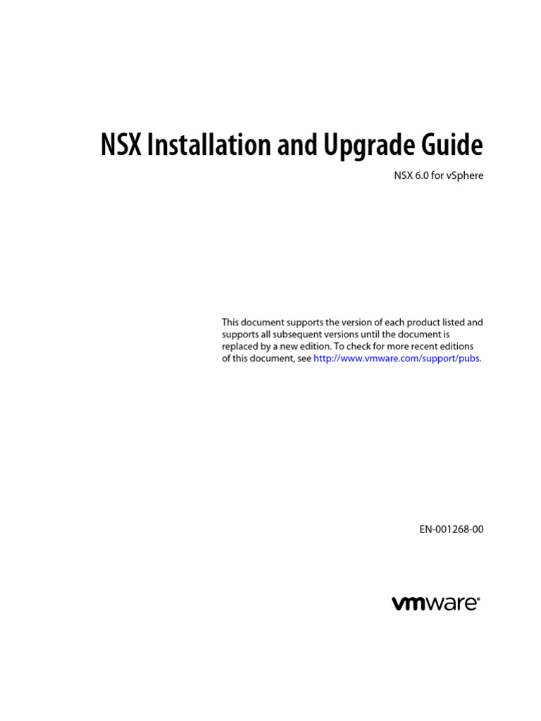 NSX 60 Install | PDF | Computer Network | Virtual Private Network