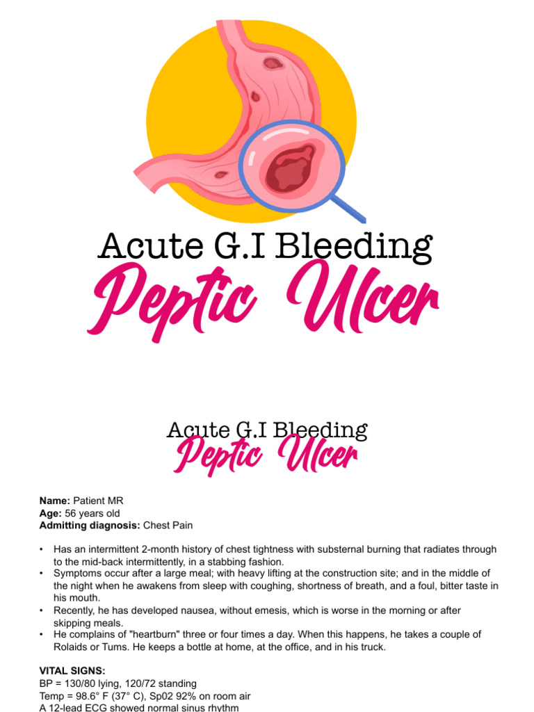 Peptic Ulcer Concept Map | PDF | Stomach | Gastroenterology