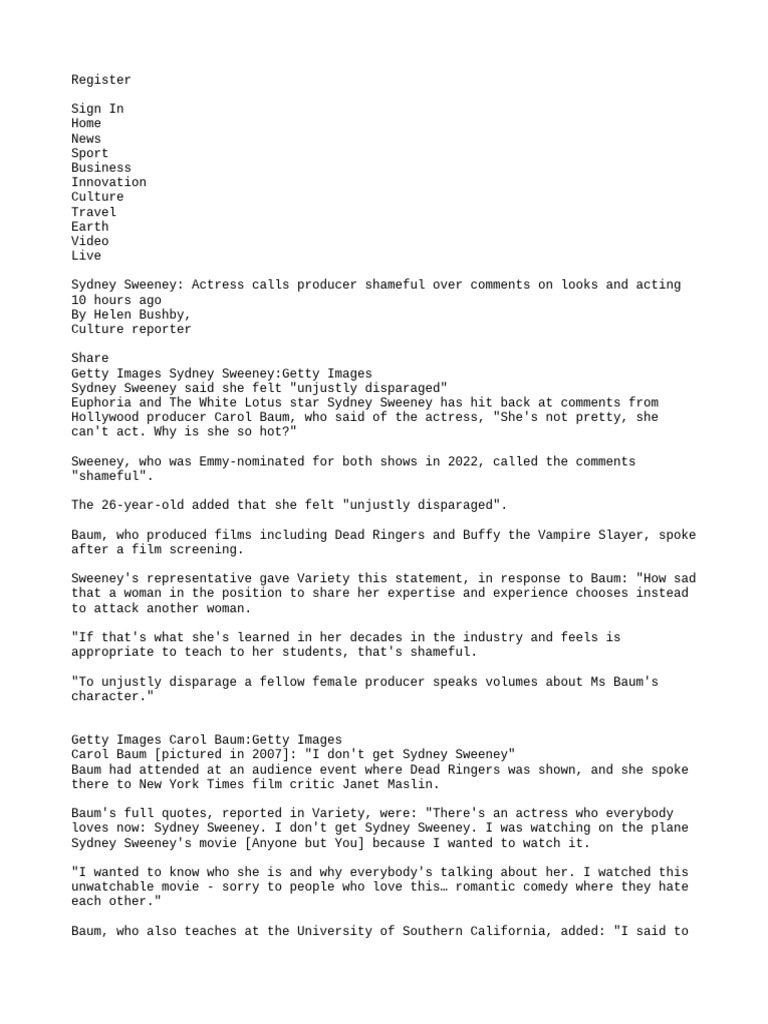 Actress Calls Producer Shameful Over Comments On Looks and Acting | PDF