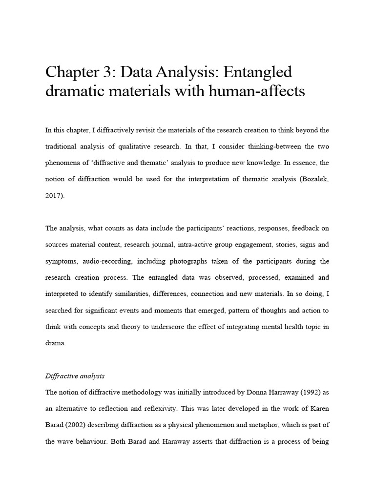 Chapter 3 Data Analysis 15 April 2024 | PDF | Thought | Mental Disorder
