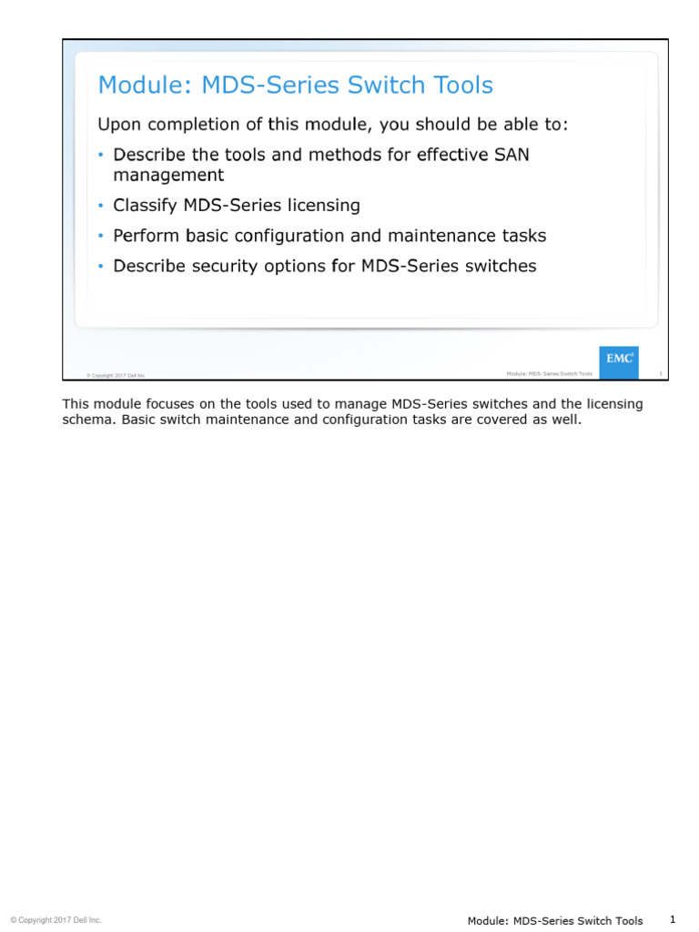 03 Mr-1cp-Sanmgmt - Mds-Series Switch Tools - v4.0.1 | PDF ...