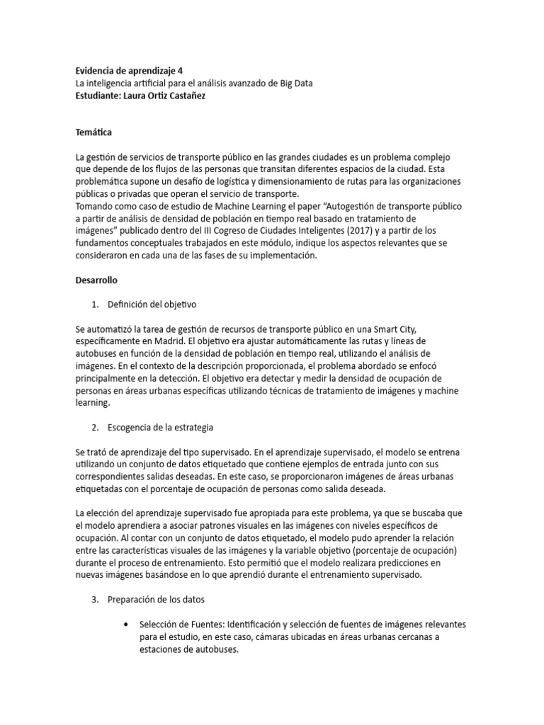 IA y Big Data en Transporte Público | PDF | Validación Cruzada ...