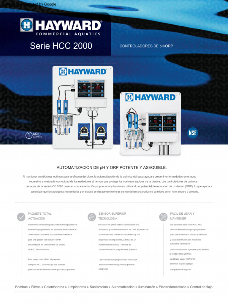 HCC2000 Hayward | PDF | Relé | Piscina