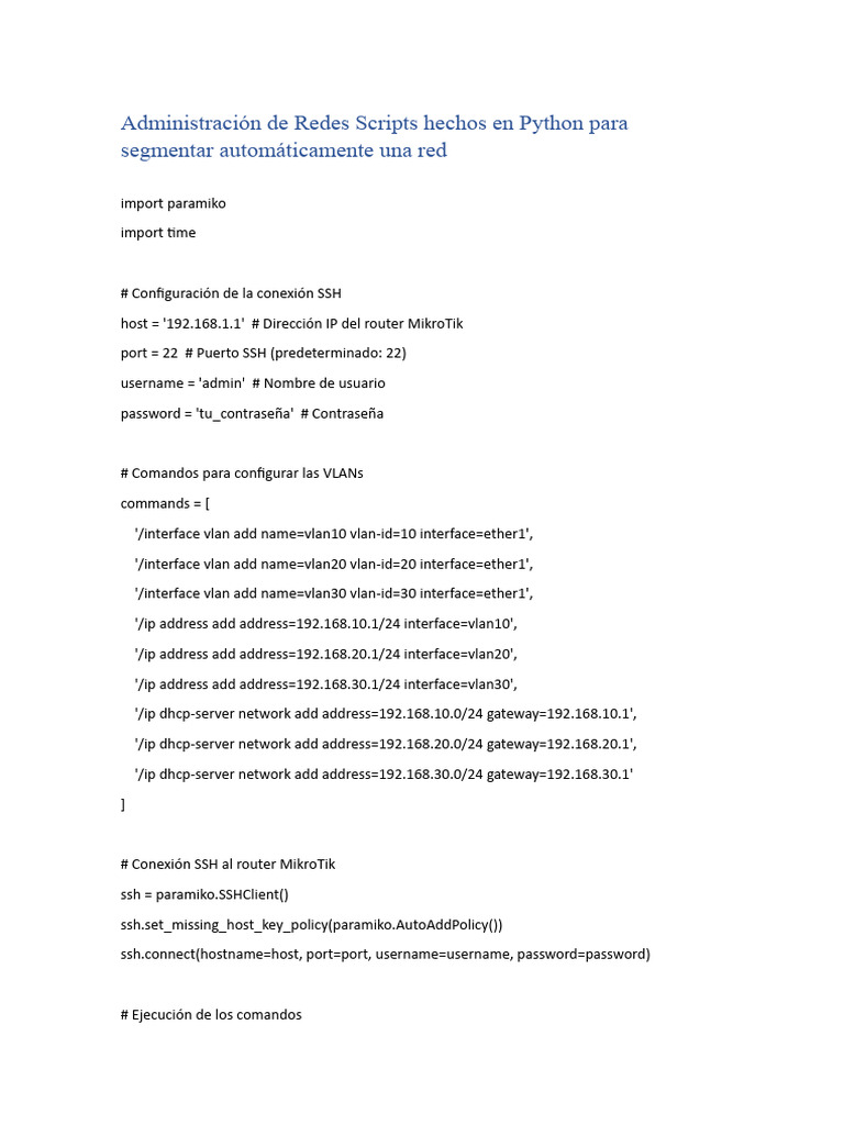 Automatizacion de Red Con Python | PDF
