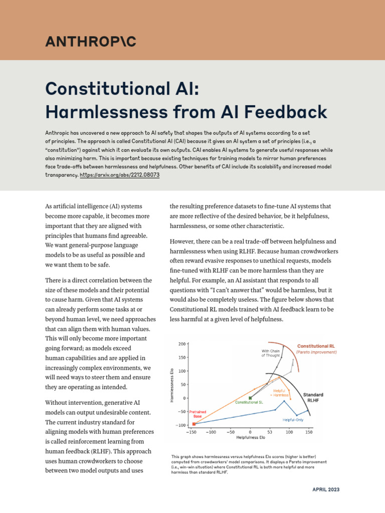 Anthropic - Constitutional AI | PDF | Artificial Intelligence ...
