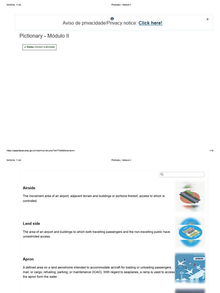 Pictionary - Módulo II | PDF | Airport | Runway