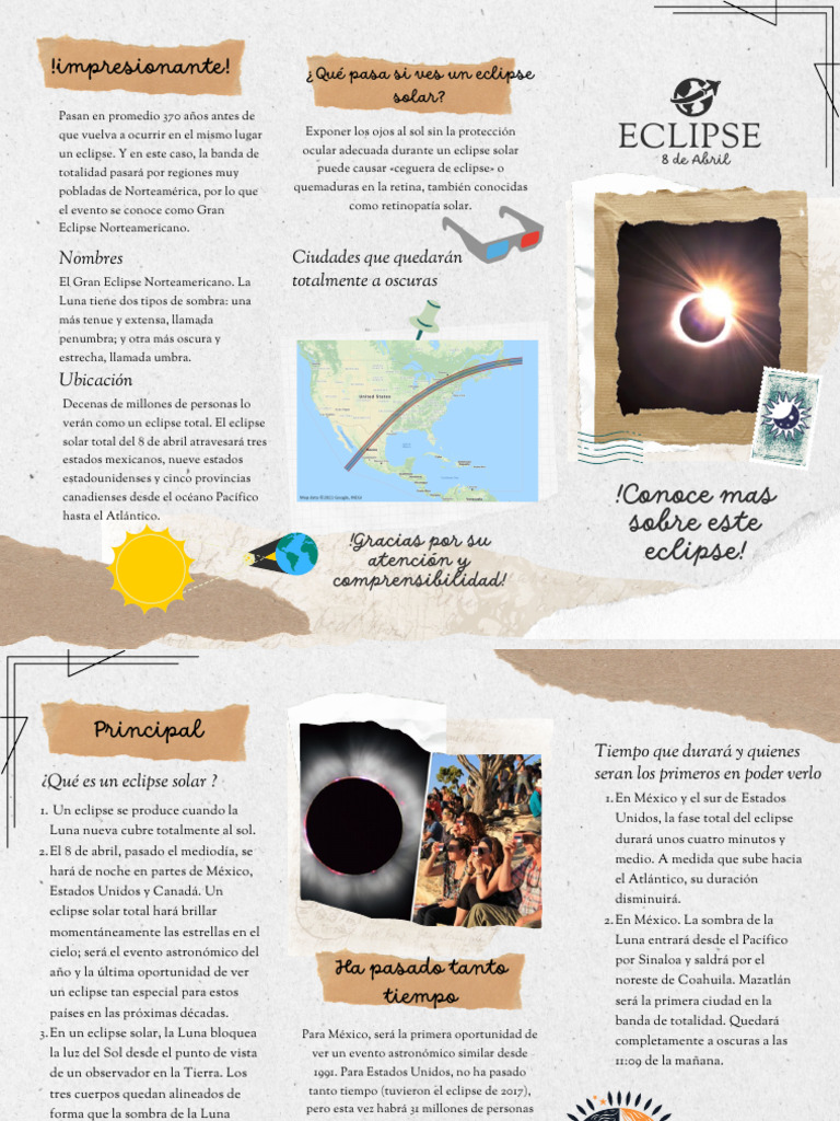 Travel Brochure Brown Beige Professional Trifold | PDF | Eclipse | Eclipse solar