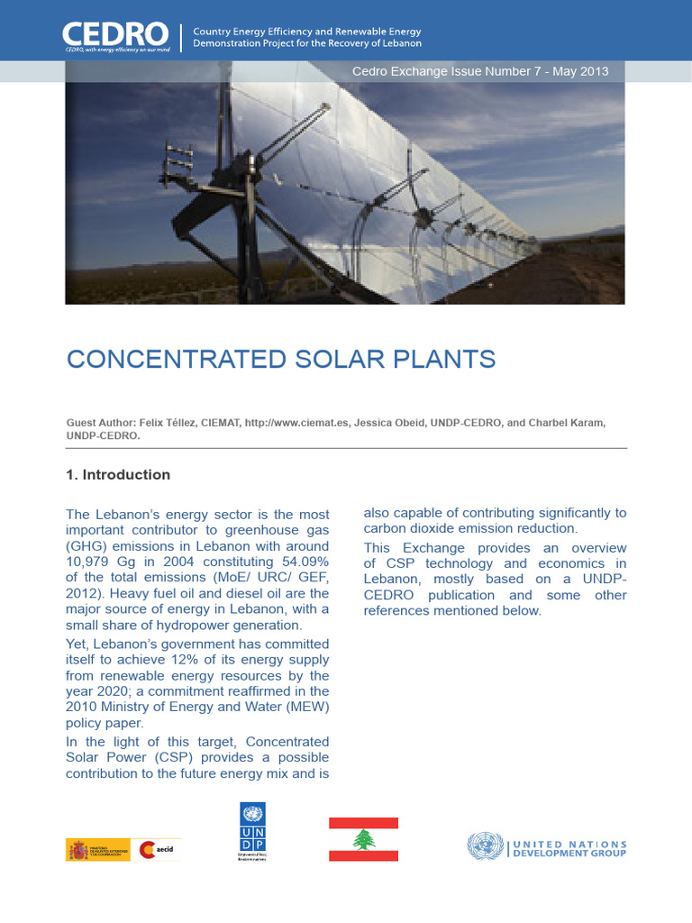 Concentrated Solar Plants | PDF | Solar Power | Power (Physics)