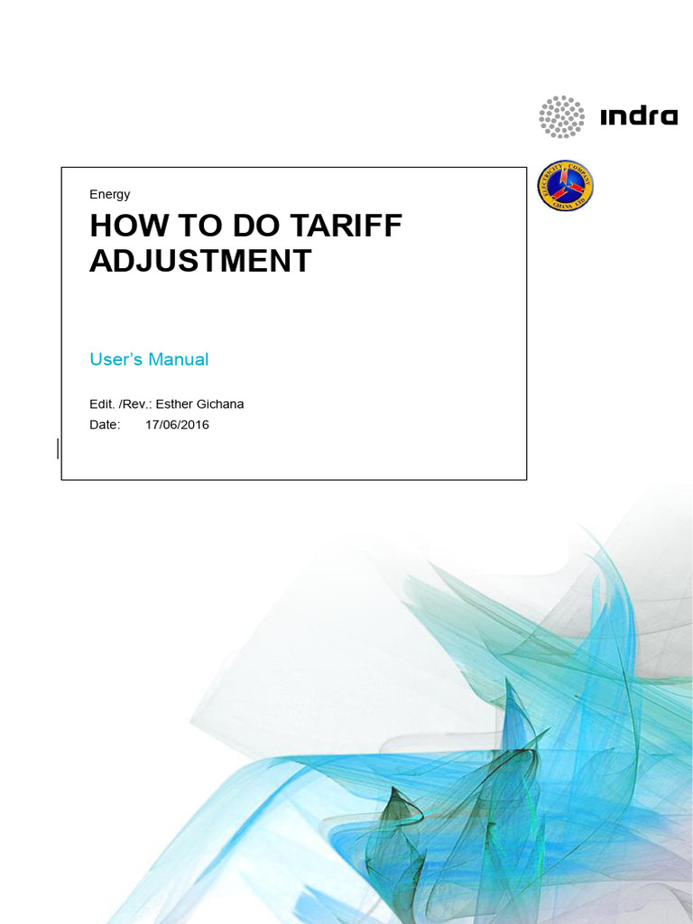 User Manual for Tariff Adjustment | PDF | Button (Computing) | Icon ...