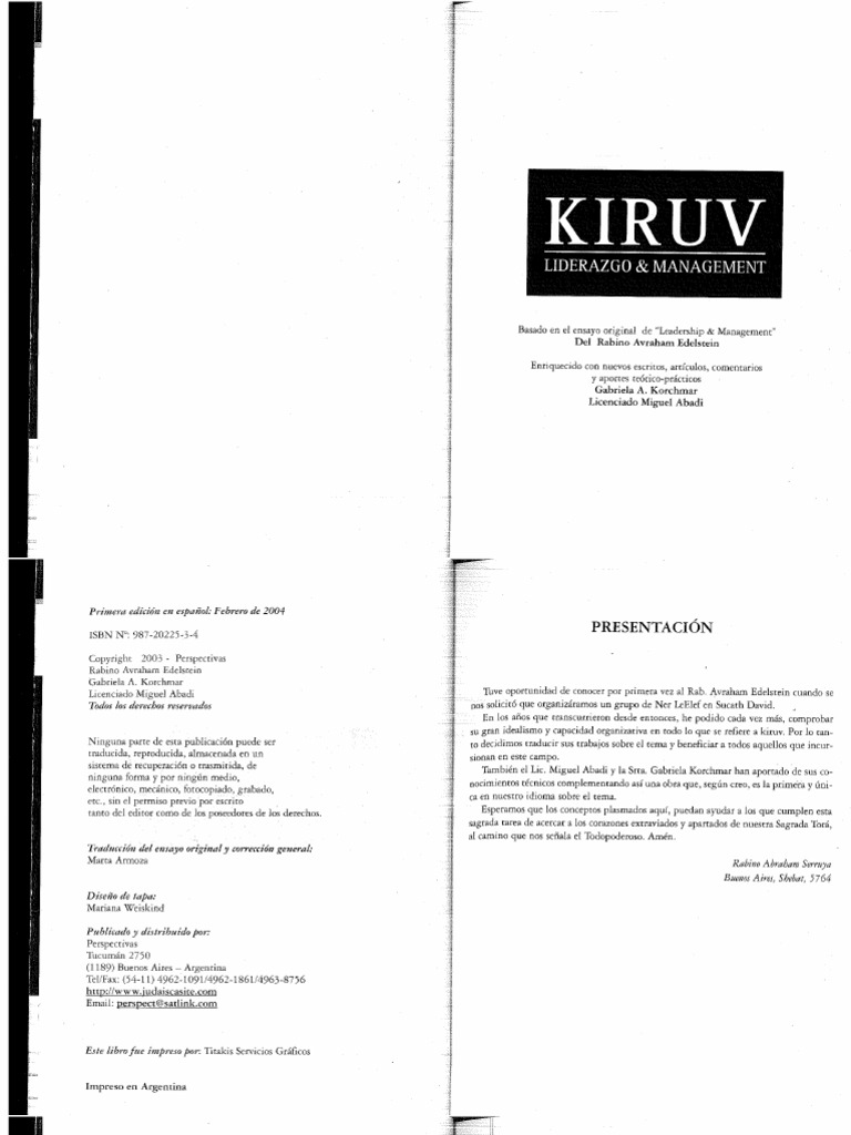 Kiruv-Liderazgo y Management | PDF