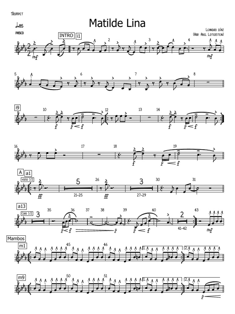 Matilde Lina - Trumpet | PDF