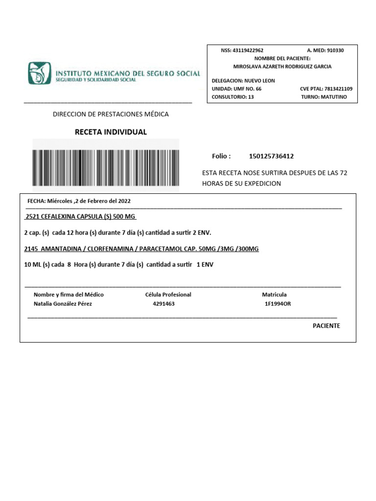 RECETA alergia y gripe | PDF