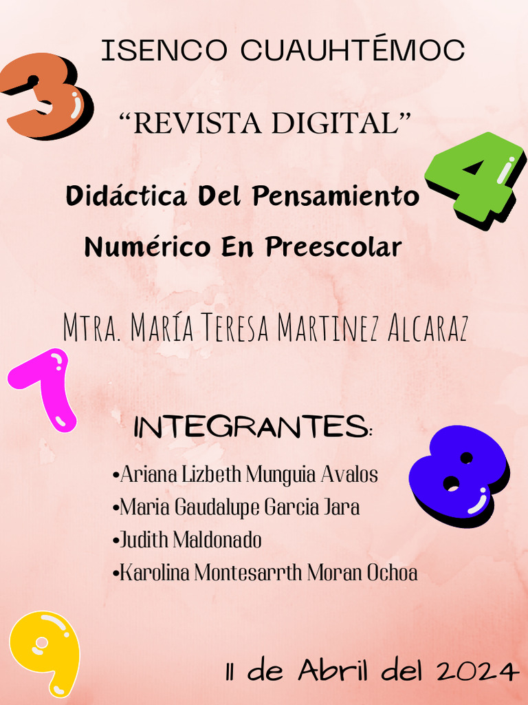 REVISTA MATEMATICA | PDF | Números | Educación de la primera infancia