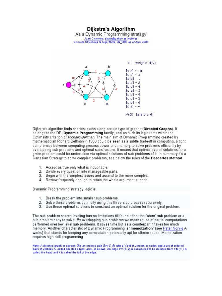 Dijkstra | Download Free PDF | Dynamic Programming | Discrete Mathematics