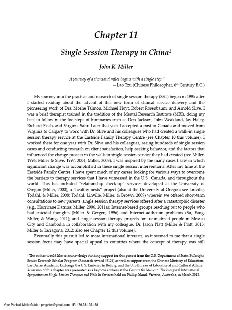 Chapter_11_-_Single_Session_Therapy_in_China | PDF | Cost Of Living ...