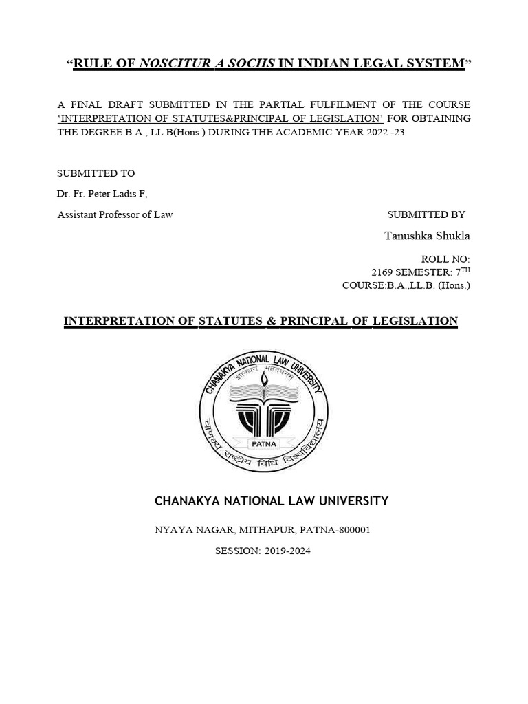 2169 Ispl Final Draft | PDF | Statutory Interpretation | Justice