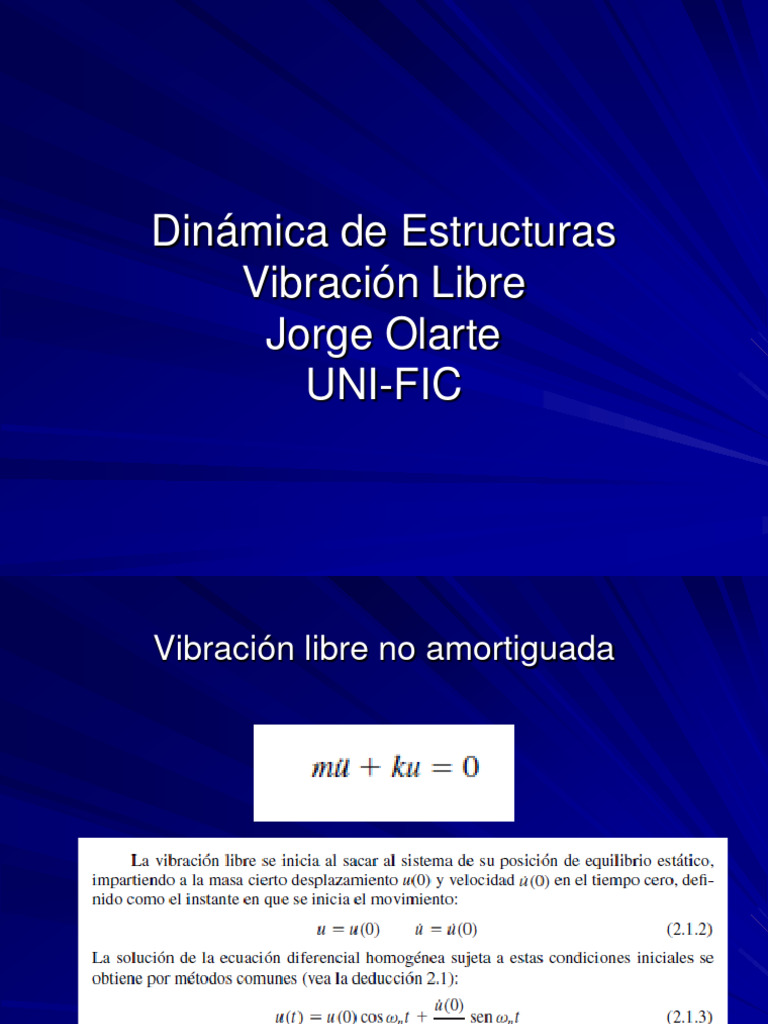 Vibraciones Libres Chopra | PDF