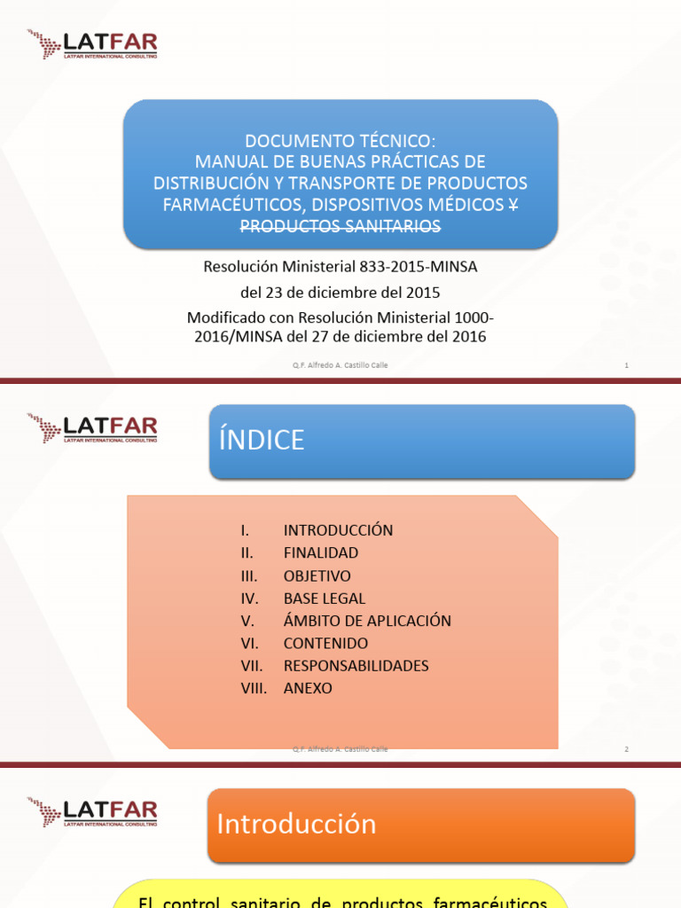 Presentación Clase 2 - Manual BPDT - Documento Técnico | PDF | Farmacia | Dispositivo médico